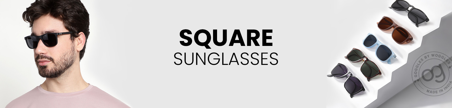 Buy Trendy Square Sunglasses For Men-2 Sunglasses @999-Woggles