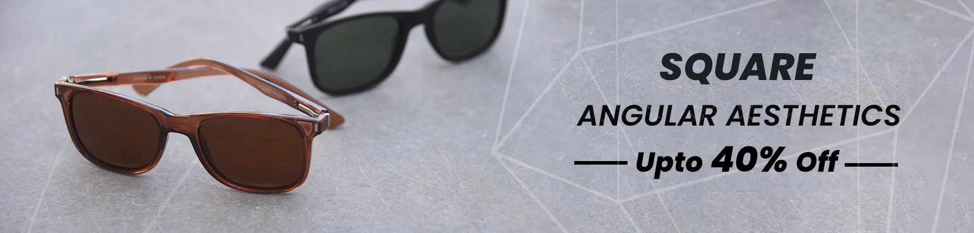 Buy Square Sunglasses - 2 Sunglasses @999 - Woggles